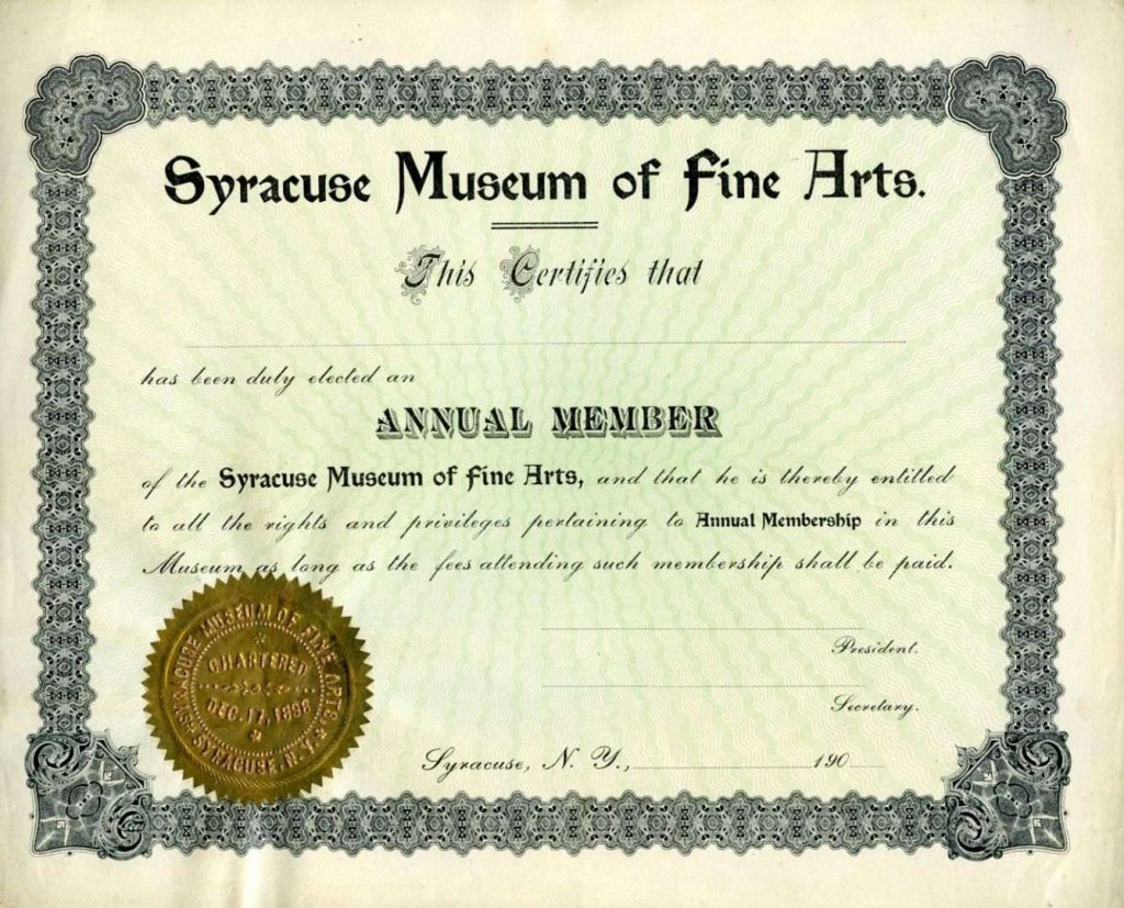 From the Archives: Museum Membership Card - Everson Museum of Art